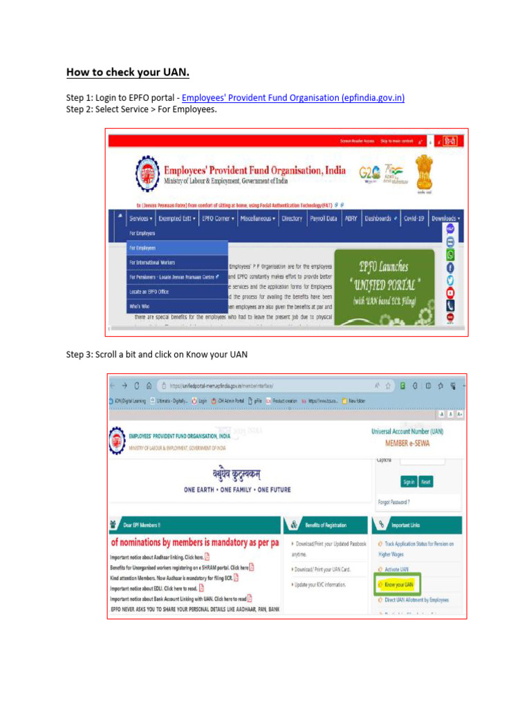 Check UAN | PDF | Business