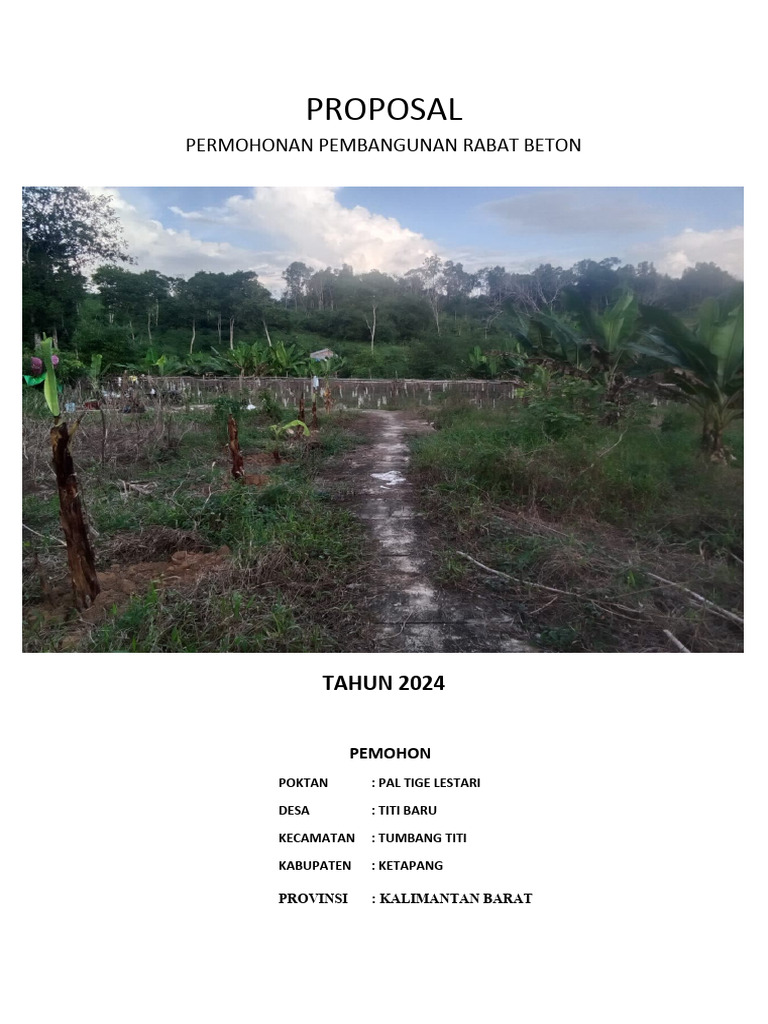 Proposal Jalan Tani | PDF
