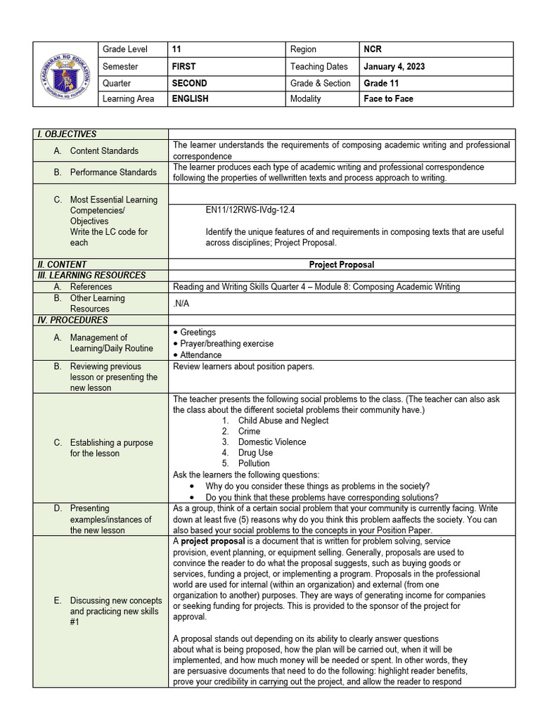 Project Proposal - DLP | PDF | Learning | Behavior Modification