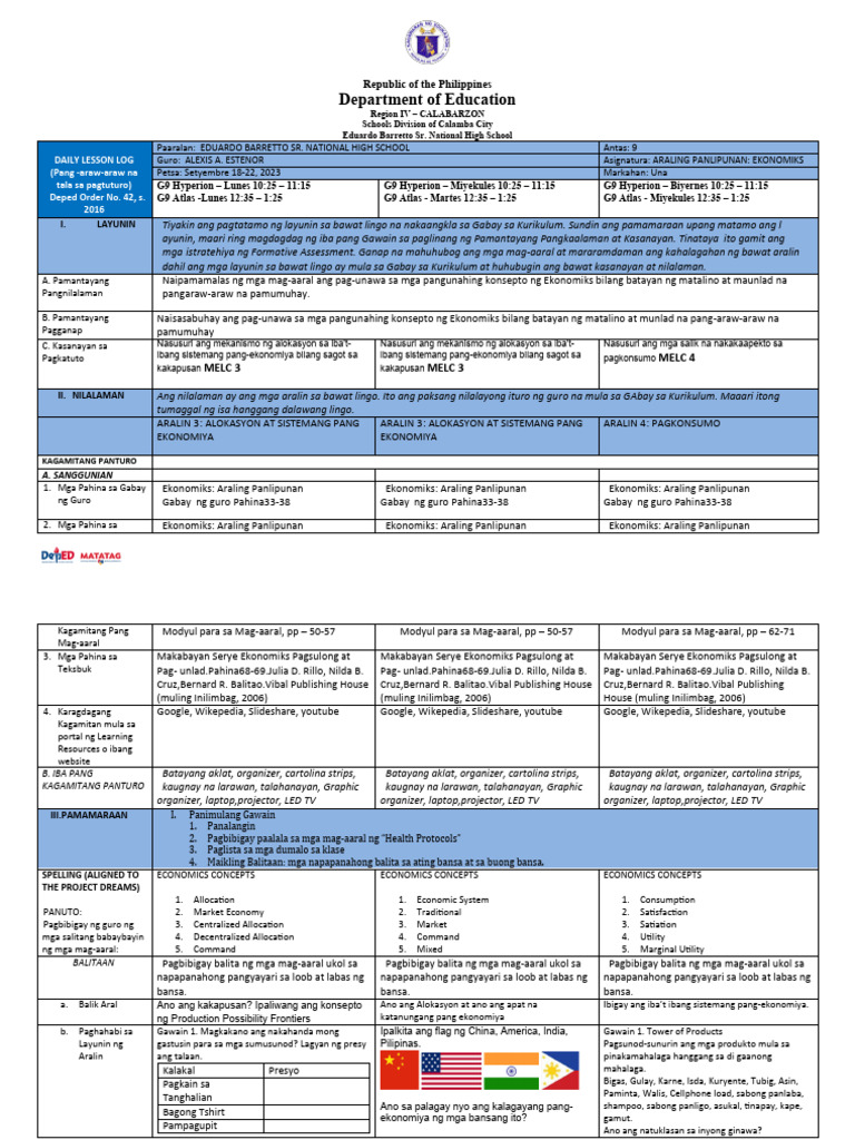 Ap 9 Dll-Q1-Week-4 | PDF