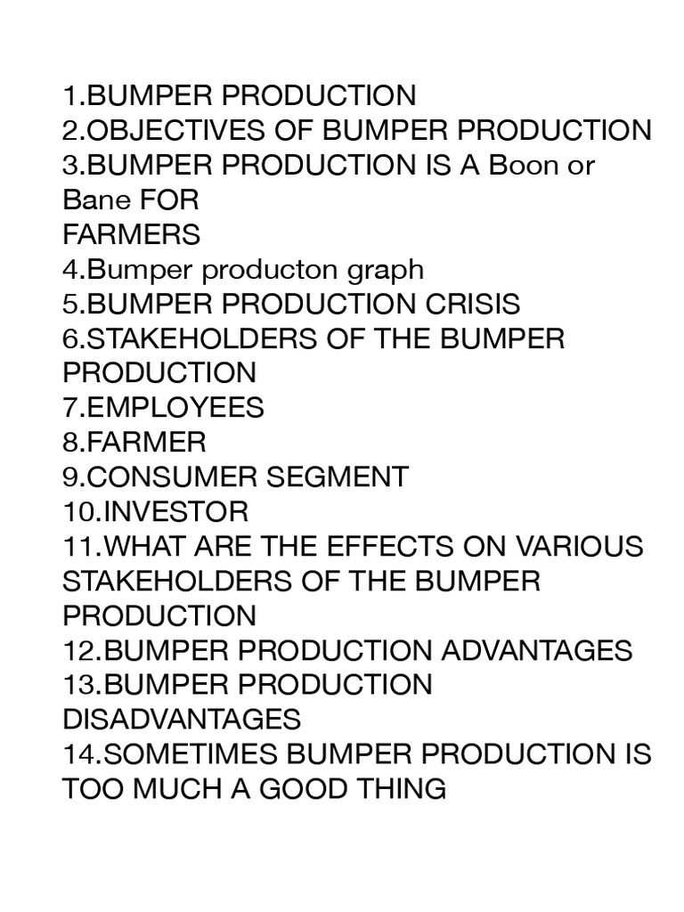 Eco Project Content Bumper Production | PDF | Agriculture | Paddy Field