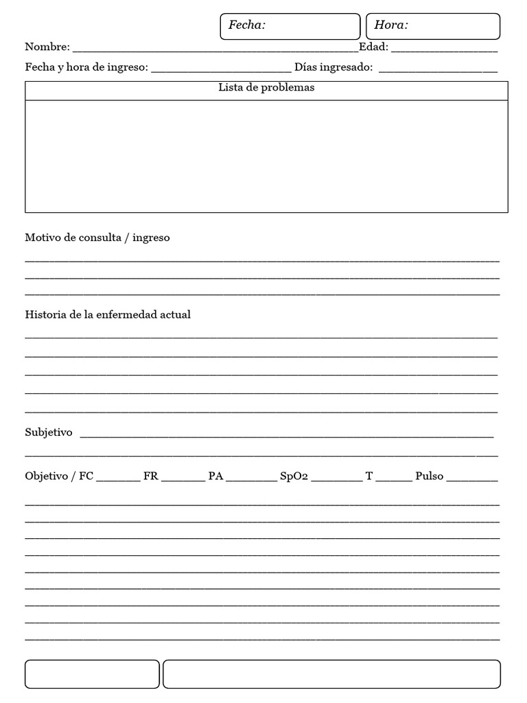 Formato de Nota SOAP Médica | PDF