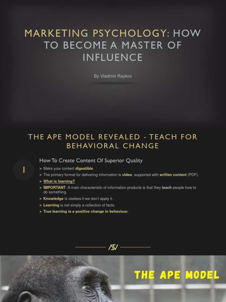 4.1 The APE Model Revealed - Teach For Behavioral Change PDF | PDF ...