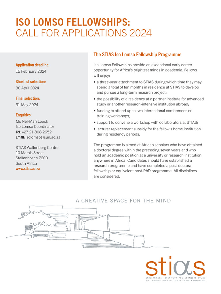 Iso Lomso Fellowship Applications 2024 | PDF | Interdisciplinarity