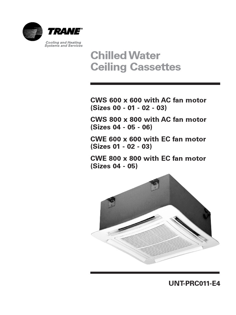 Trane Chilled Cassette | PDF | Thermostat | Thermal Insulation