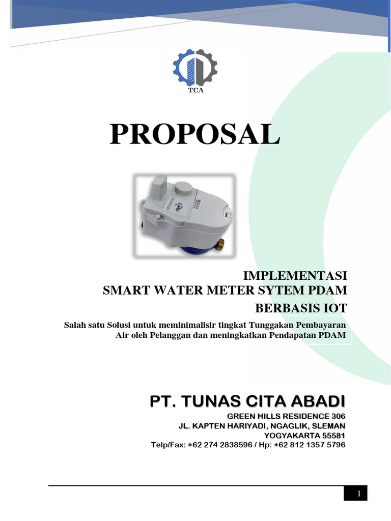 Proposal TCA-SMART WATER METER-PDAM | PDF | Bisnis
