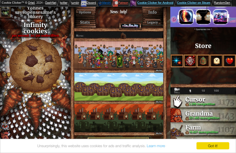 7.247 Duodecillion Cookies - Cookie Clicker | PDF | Games On Seventh ...