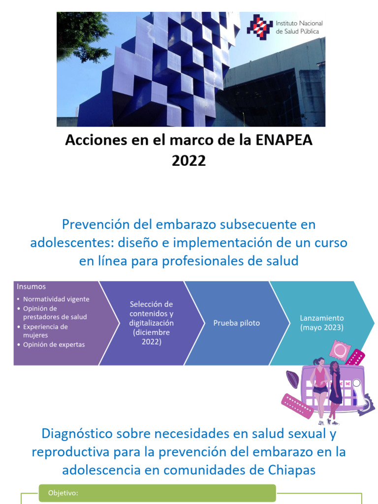 Acciones en El Marco de La ENAPEA-InSP-dic-2022 | PDF | Control de la natalidad | La salud de la ...