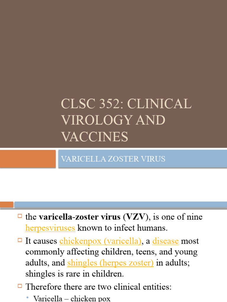 Varicella Zoster Virus | PDF | Public Health | Animal Diseases