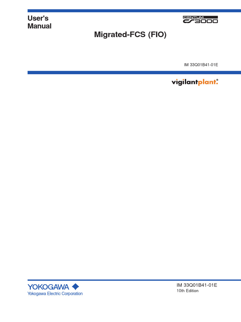 Migrated-FCS (FIO) : User's Manual | PDF | Power Supply | Electrical Wiring