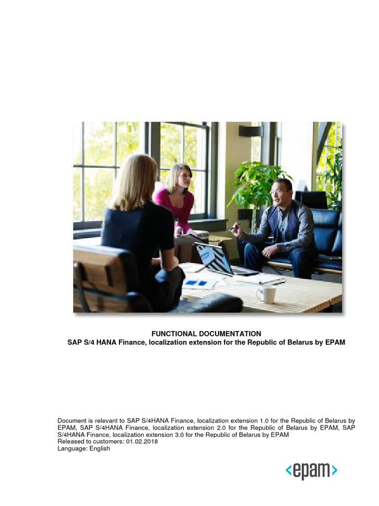Implementation Docu SAP S4HANA Loc Extension Belarus EPAM en | PDF | Cash | Expense