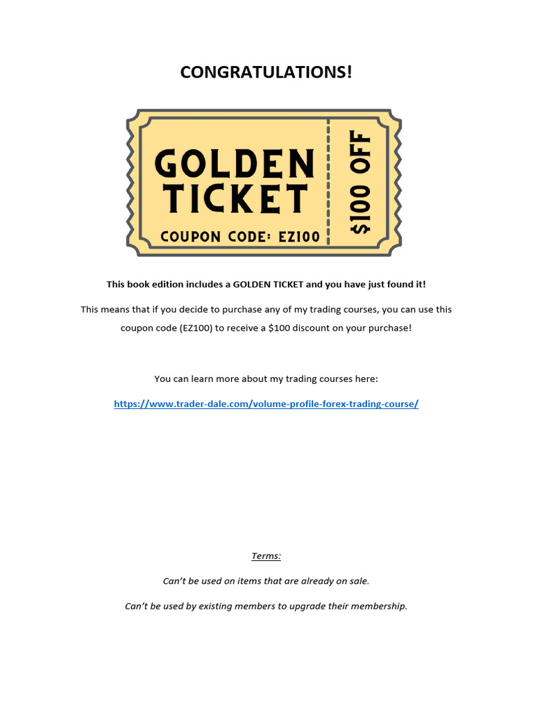 Golden Ticket for Trader Dale Courses | PDF | Market Trend | Foreign ...