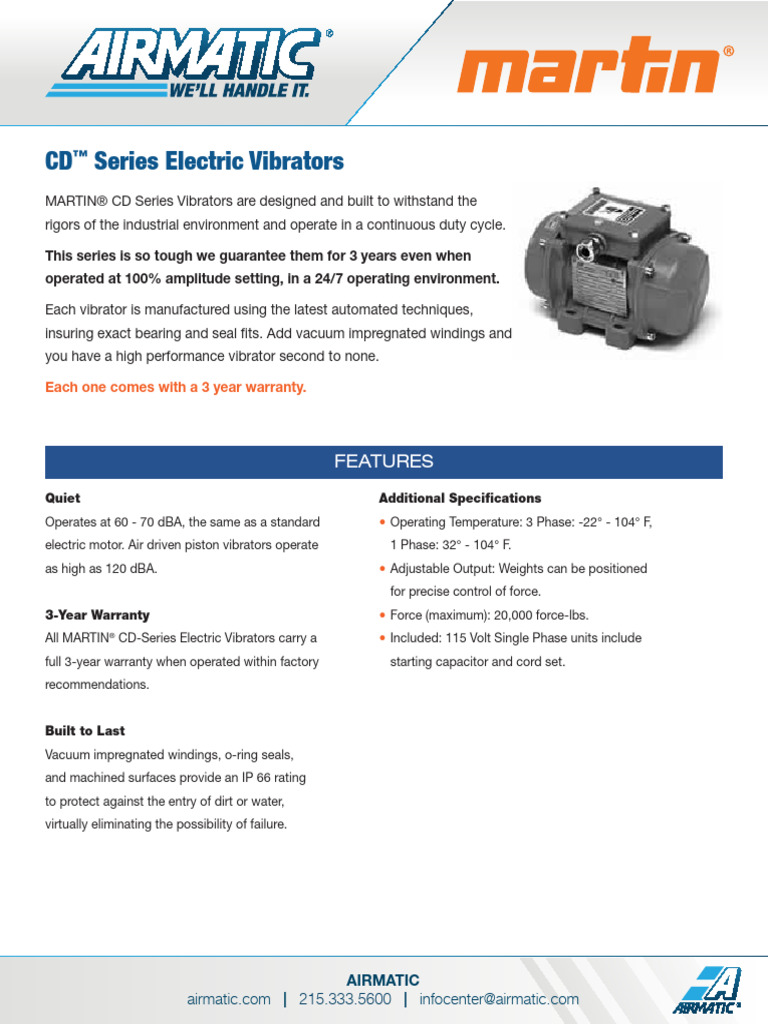 Martin CD Series Tech Data Sheets | PDF | Technology & Engineering