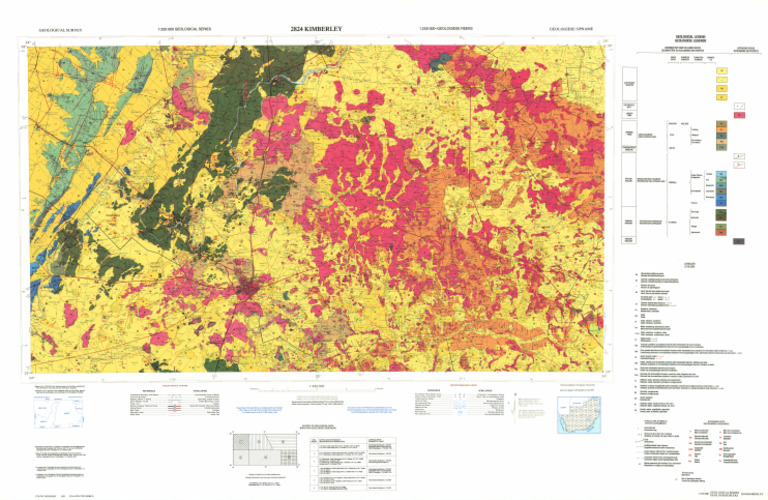Kimberley 2824 Geology 250k Map | PDF