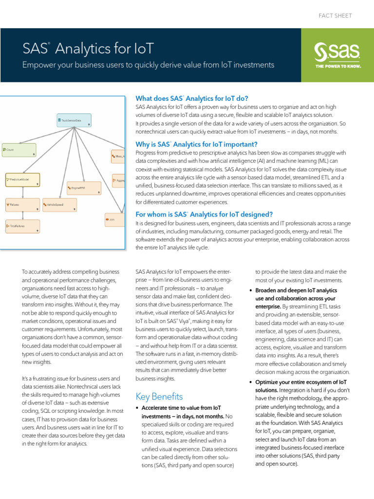 Sas Analytics For Iot 108219 | PDF | Internet Of Things | Analytics