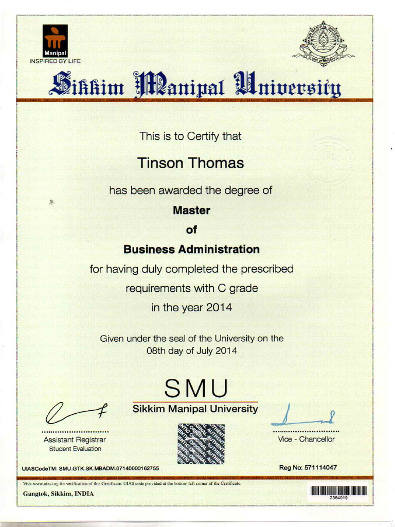 Masters Degree - MBA | PDF
