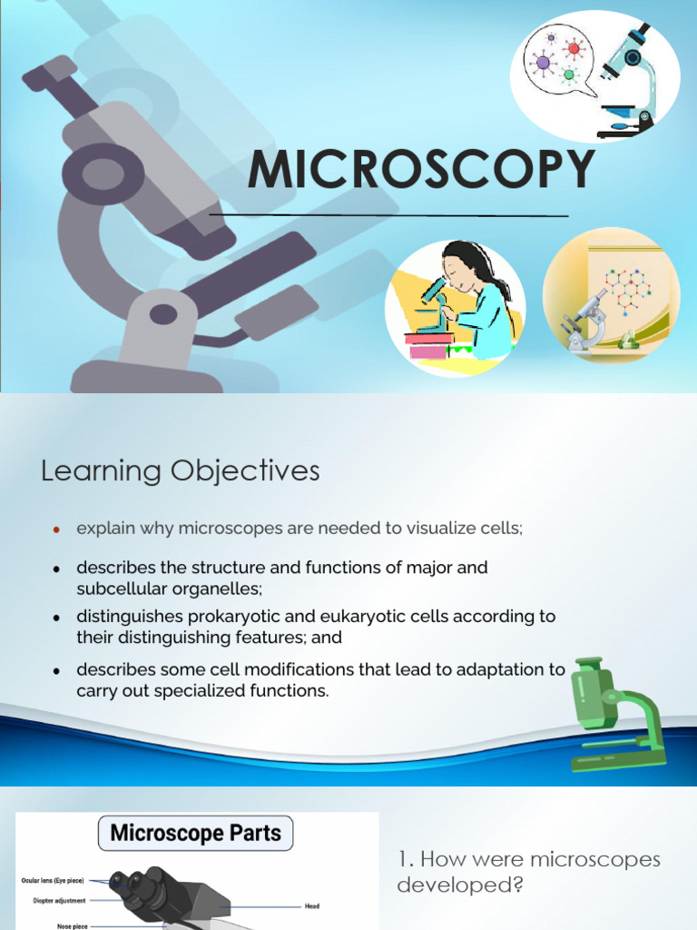 Understanding Microscopy and Cell Types | PDF | Microscope | Prokaryote