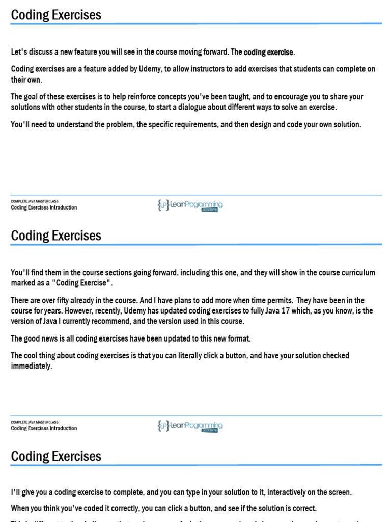 Slides Expressions Stabcatements & More Coding Exercises Introduction | PDF | Learning | Cognition