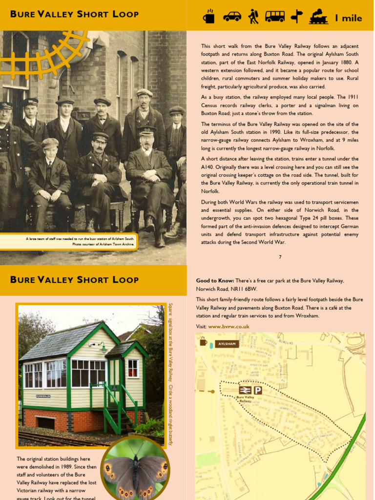 Bure Valley Short Loop 1 Mile Pave | PDF | Rail Transport | Train