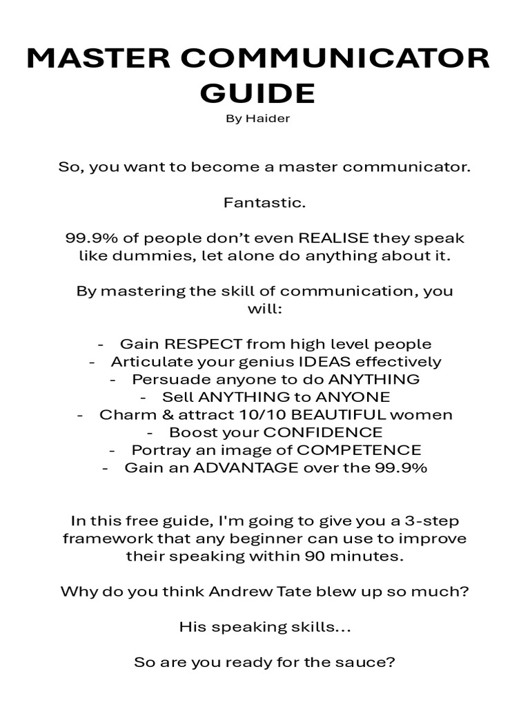 Your Free Speaking Guide | PDF | Human Communication | Communication