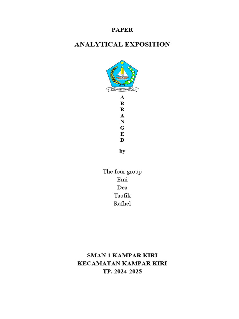 Makalah Analytical Exposition | PDF | Linguistics