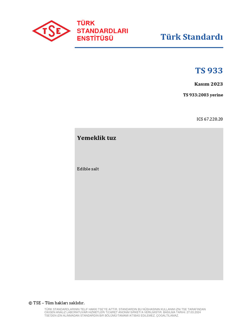 TS 933 | PDF