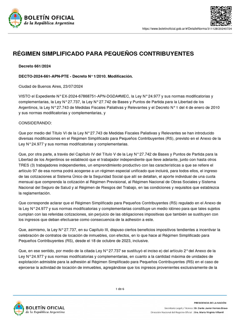 Decreto 661/2024 | PDF | Condominio | Gobierno