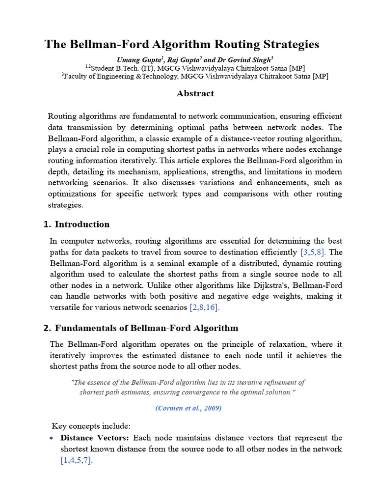 Bellman Ford Algo. New Version (1) 1 | PDF | Theoretical Computer Science | Graph Theory