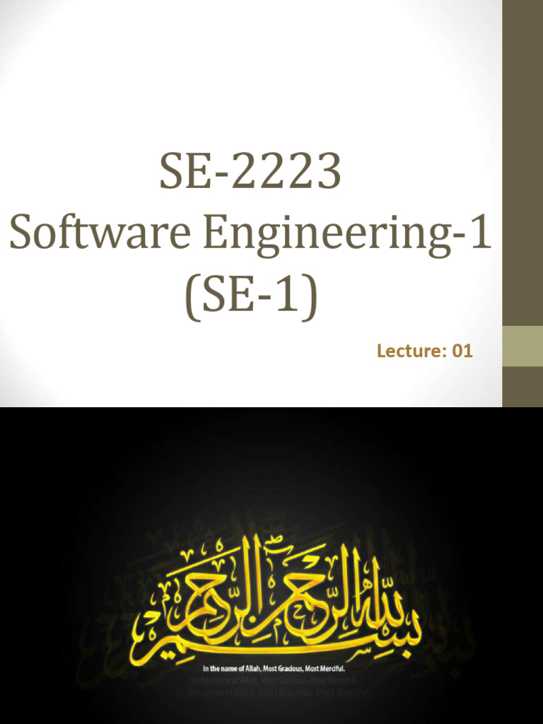 Lec1SE1 | PDF | Software Development Process | Software