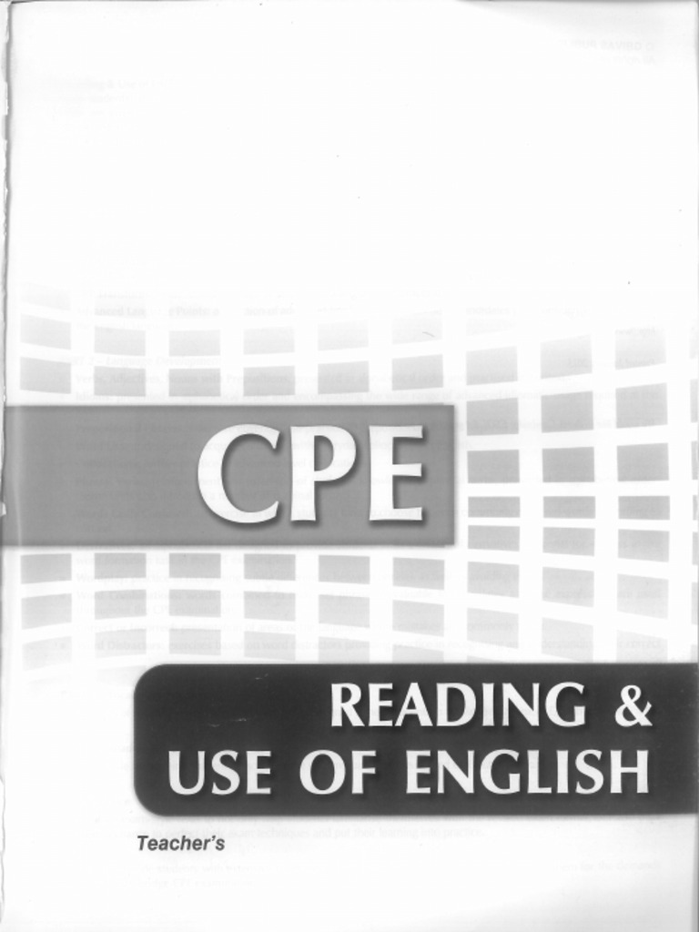 Grivas CPE Reading Use of English TB With Pages PDF | PDF