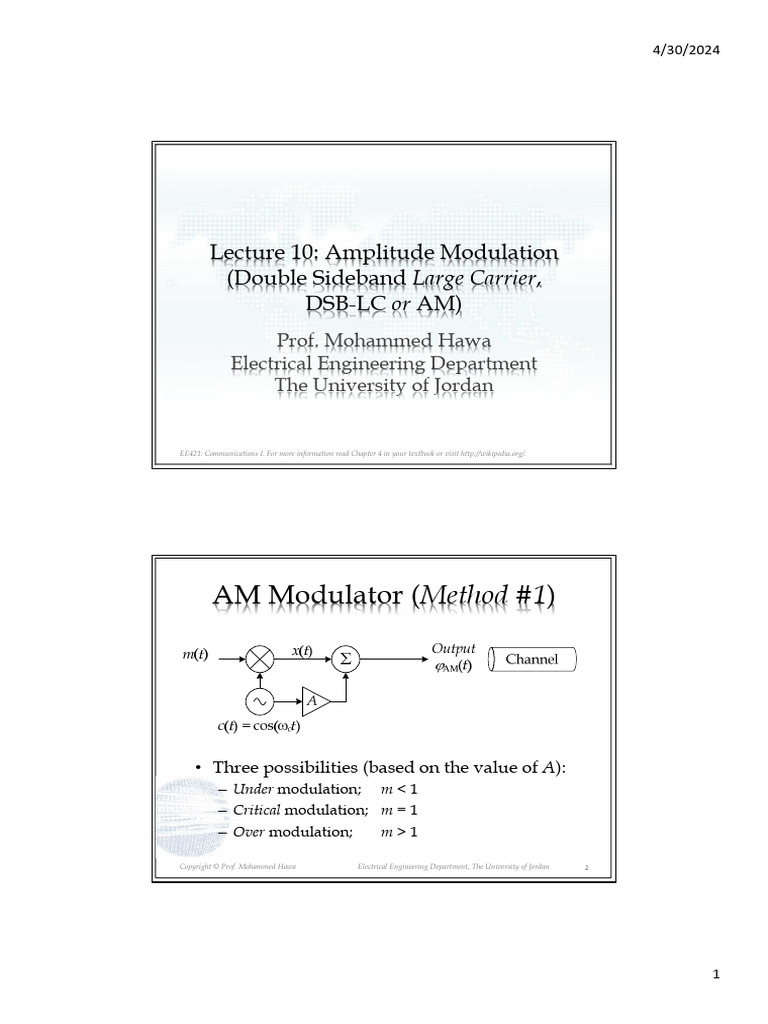 10 Am | PDF | Modulation | Telecommunications Engineering