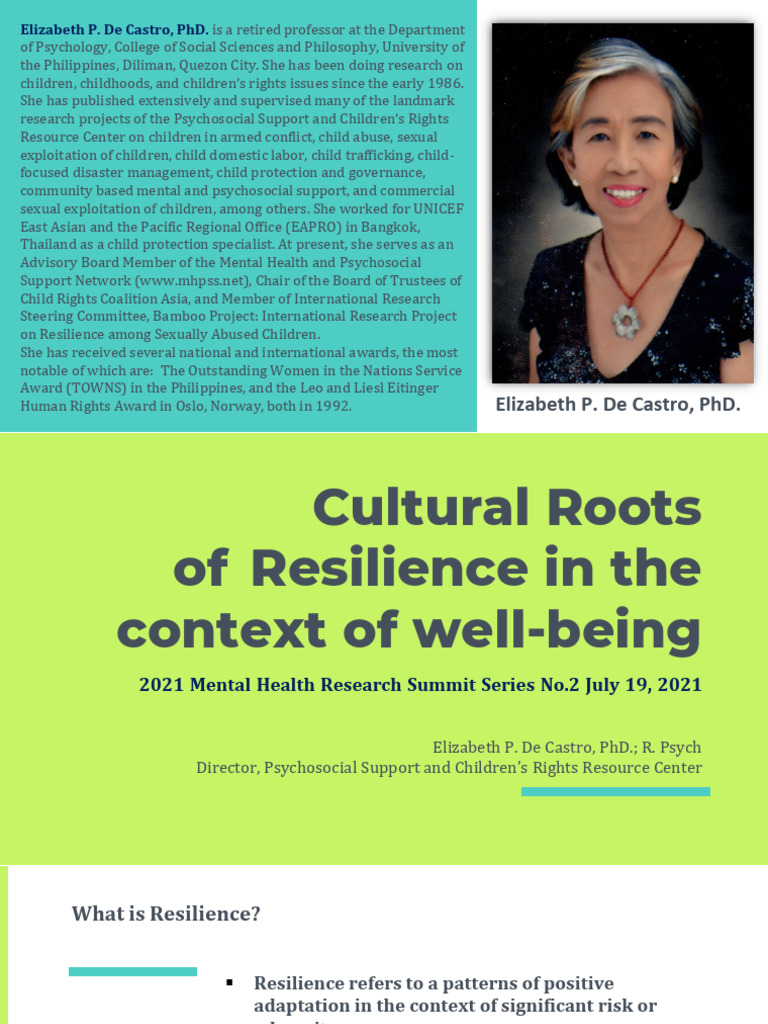 Cultural Roots of Resilience - Cut To 20 Mins (2) July 16 | PDF ...