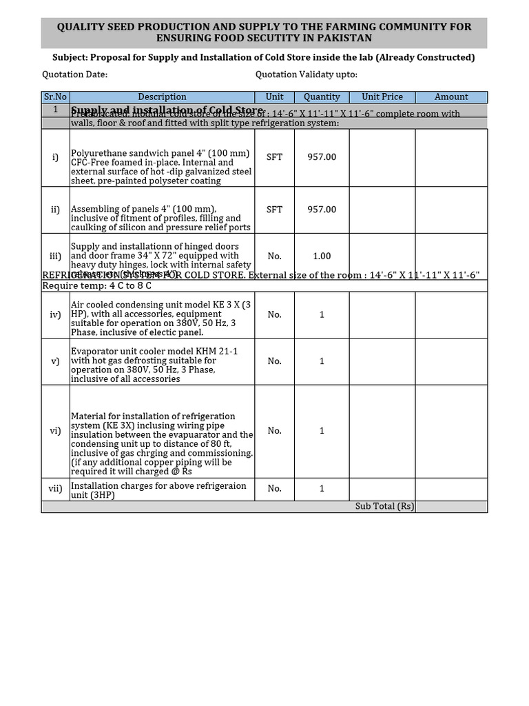 ISTA Seed Lab Non Schedule | PDF | Door | Refrigeration