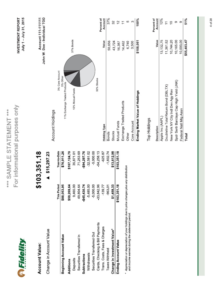 Sample Statement | PDF