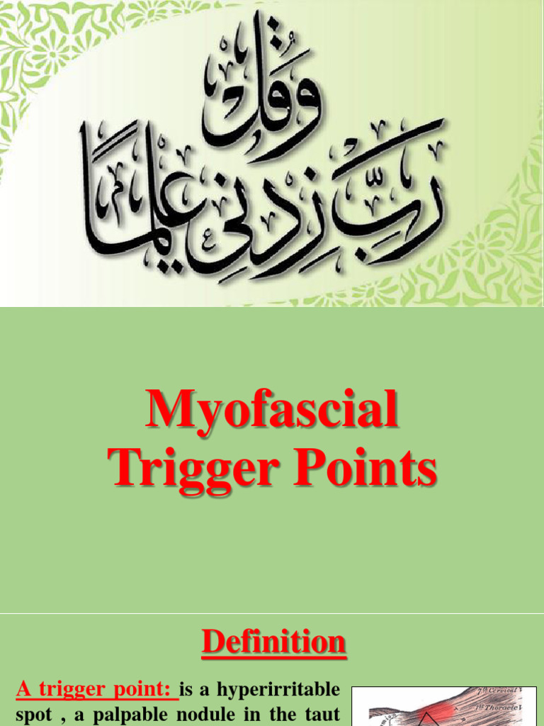 Lecture 3 Trigger Points | PDF | Myofascial Trigger Point | Clinical Medicine