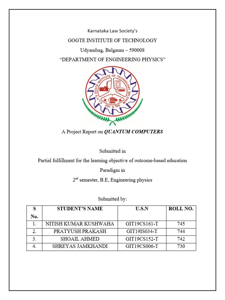 Quantum Computers Report | PDF | Quantum Computing | Quantum Mechanics