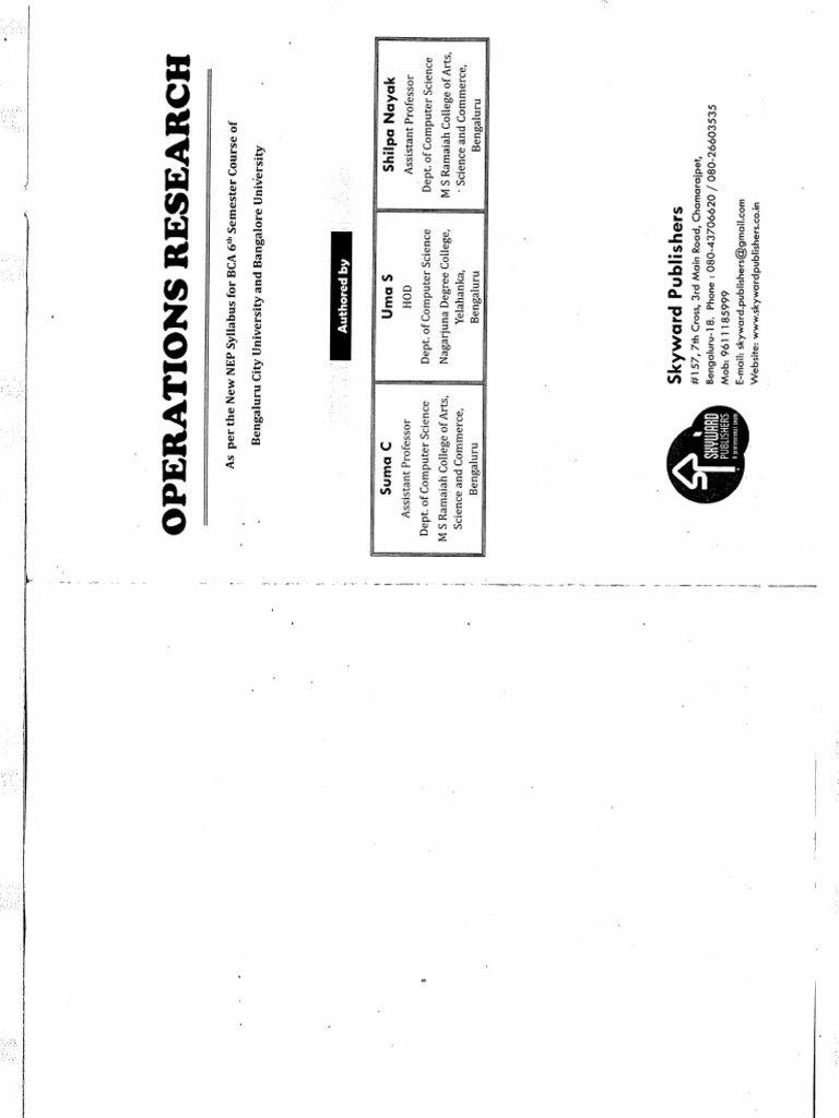 Operations Research | PDF