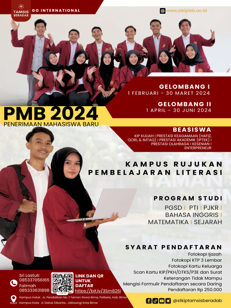 Poster PMB STKIP Tamsis Bima 2024 | PDF