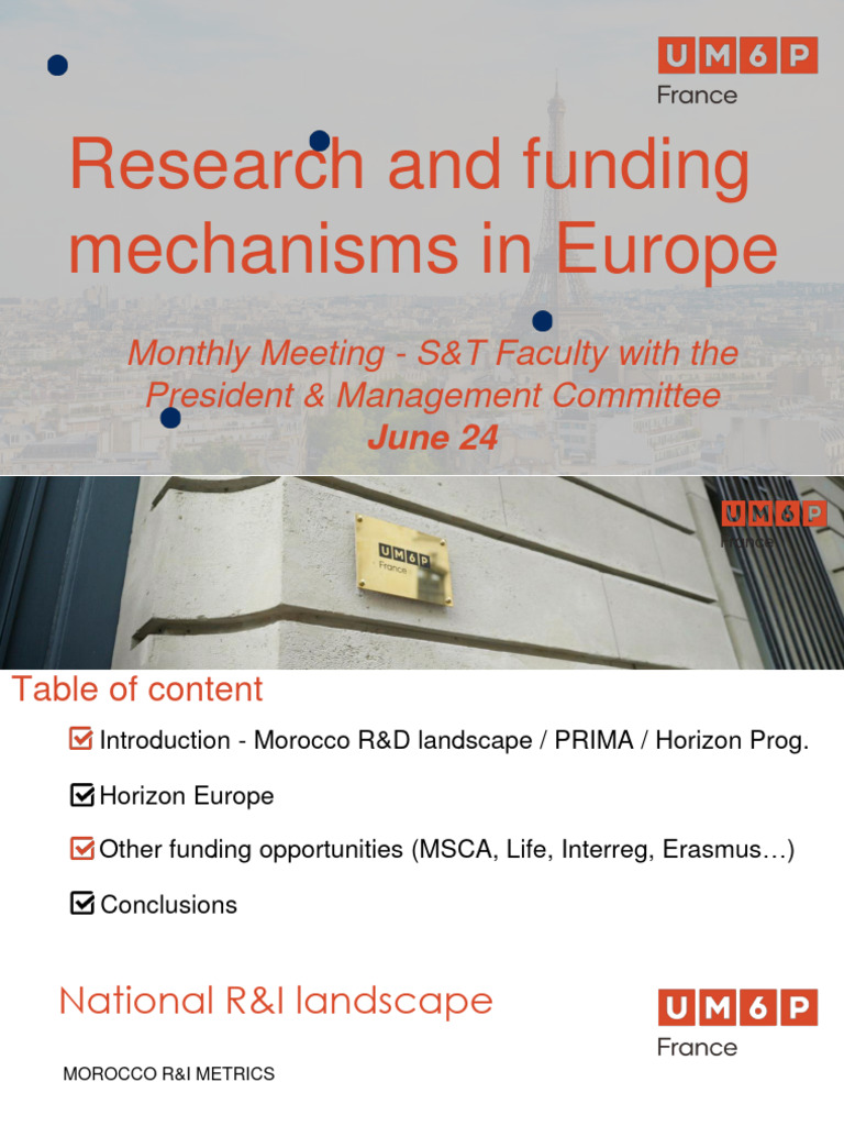 European R&D Funding Mechanisms Overview | PDF