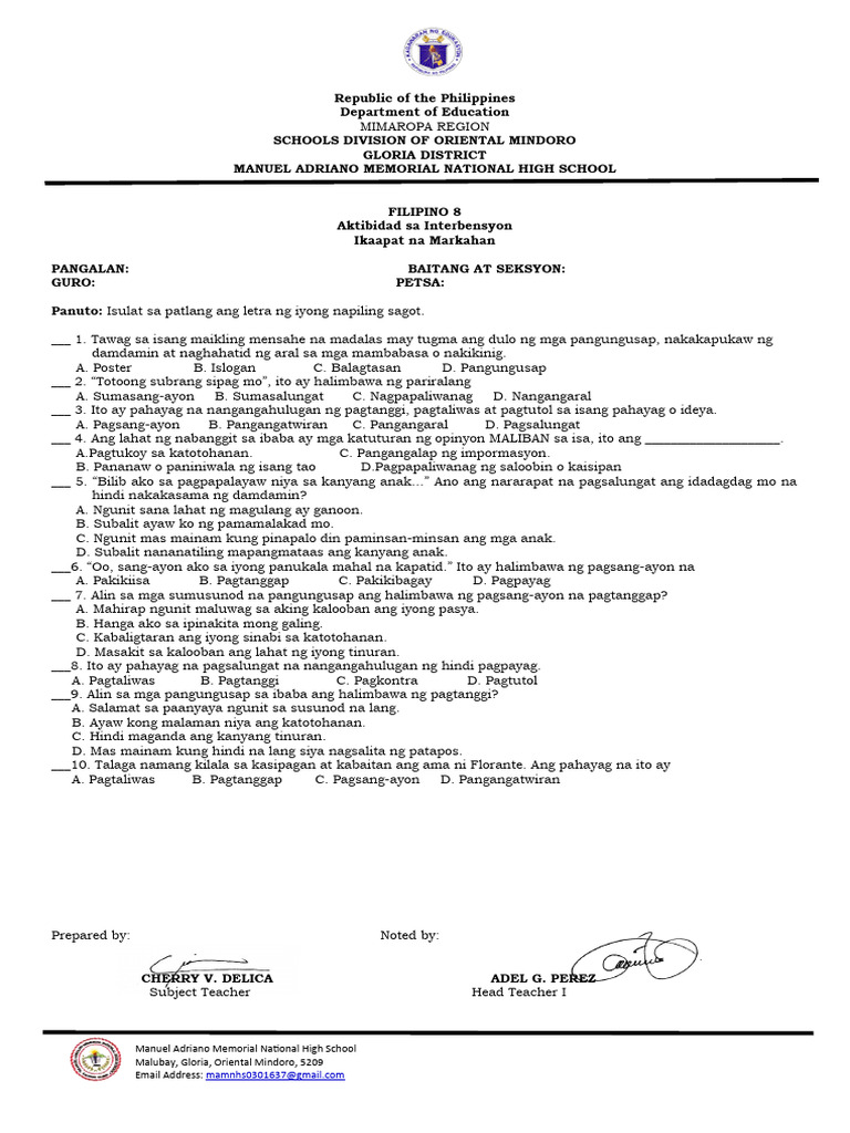 Intervention Activity | PDF