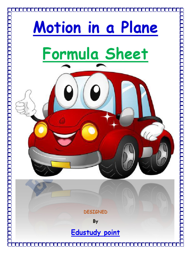 Motion in a Plane- Formula Sheet (Edustudy Point) (1) (1)_unlocked (1 ...