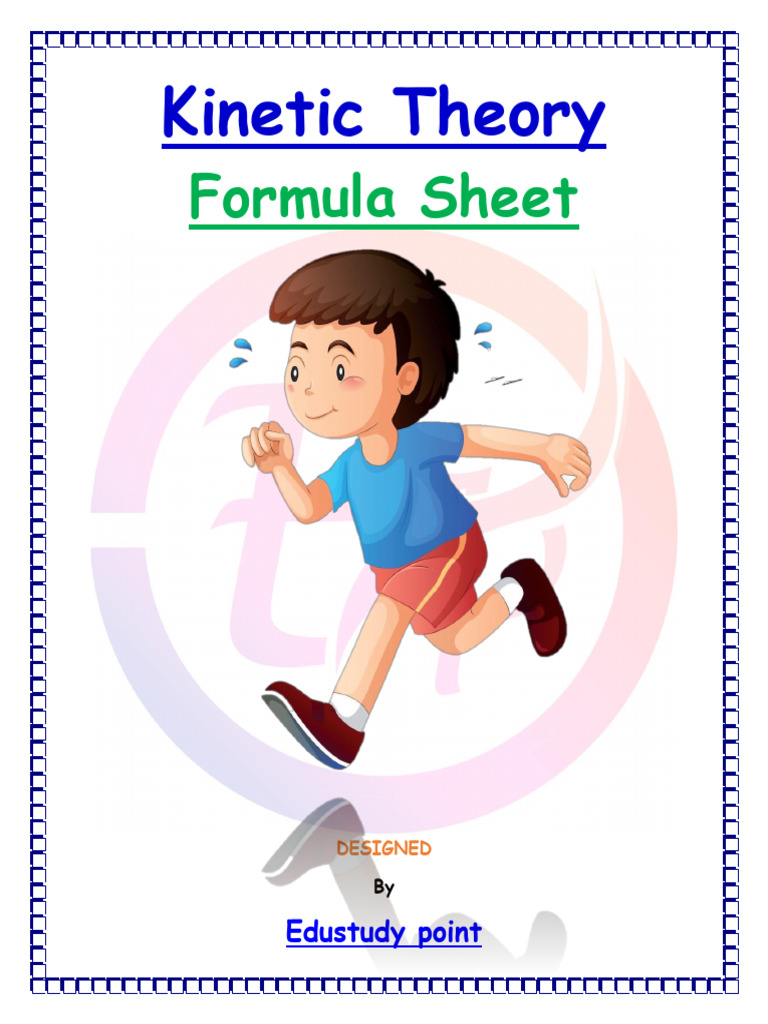 Kinetic Theory of Gases Formula Sheet | PDF | Gases | Classical Mechanics