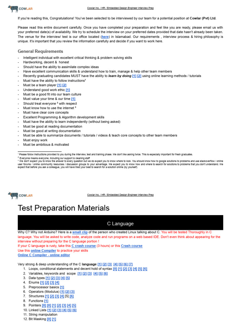 Embedded Design Engineer Interview Prep | PDF | Power Supply ...