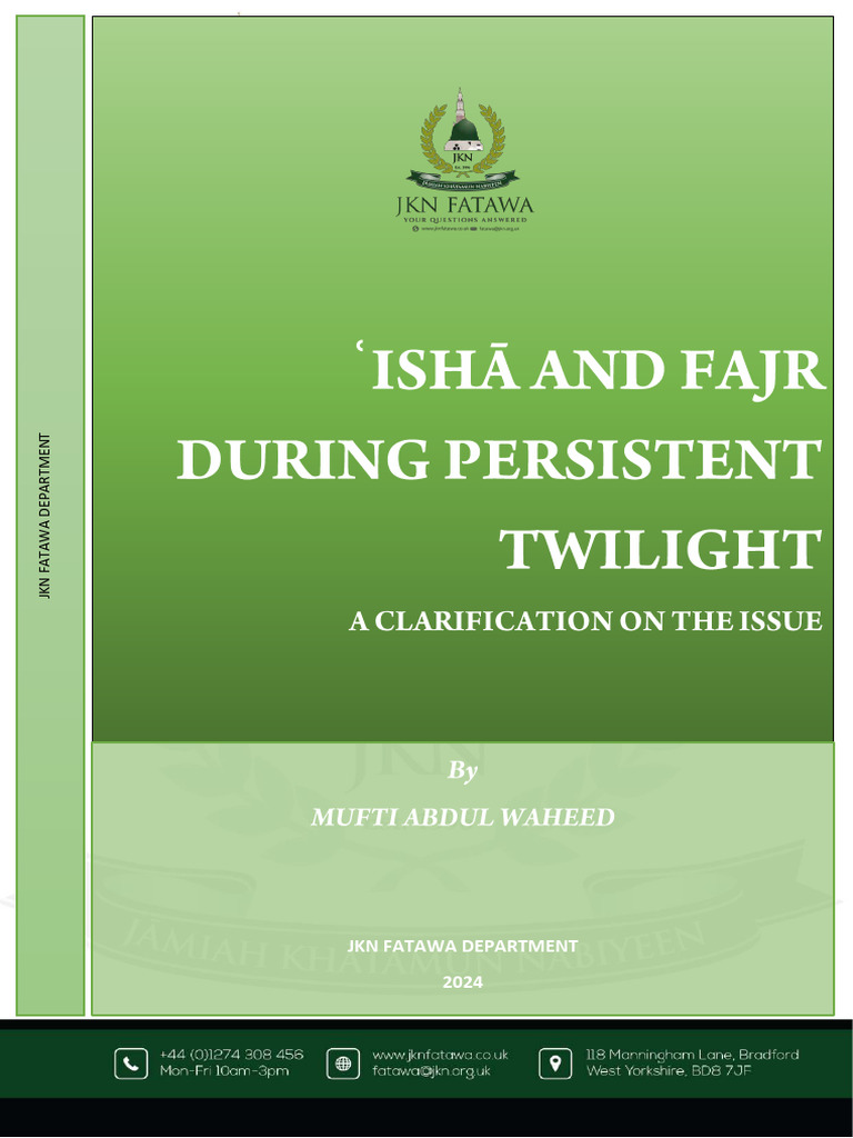 Isha and Fajr During Persistent Twilight - Compressed | PDF