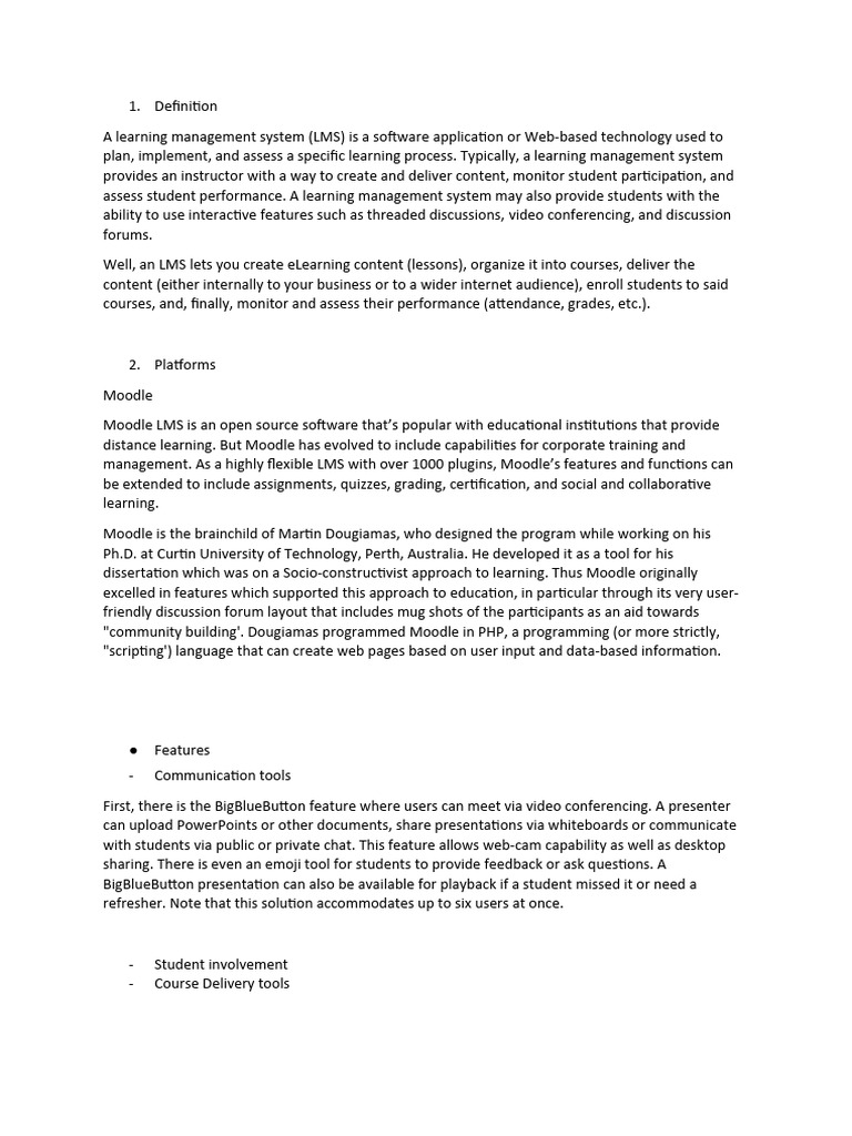 Assignment 1 (LMS) | PDF | Moodle | Educational Technology