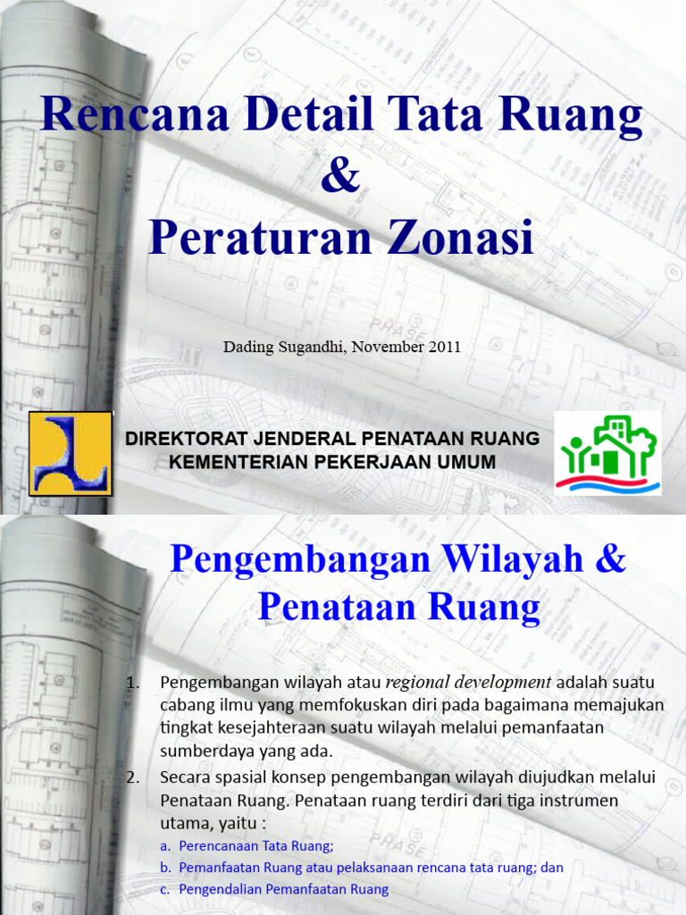 Panduan Penyusunan RDTR & PZ November 11 | PDF