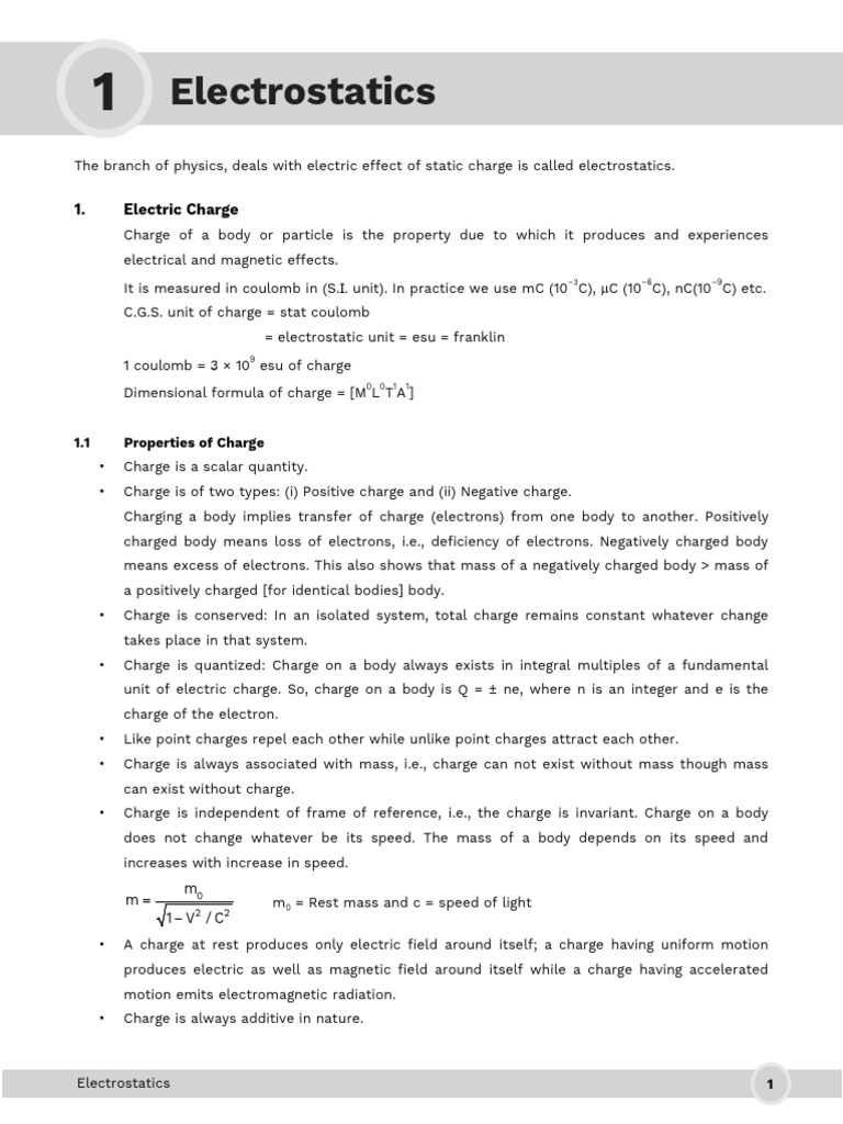 Electrostatics | PDF | Electric Charge | Electric Field