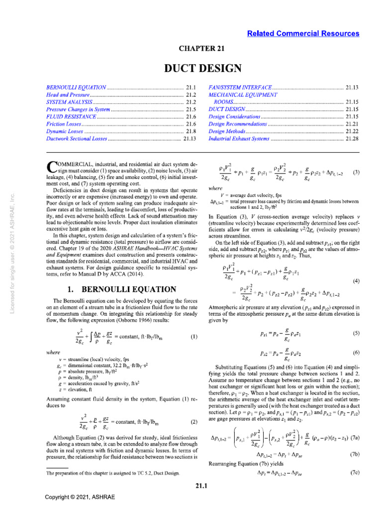 2021 ASHRAE Handbook Fundamentals I P | PDF