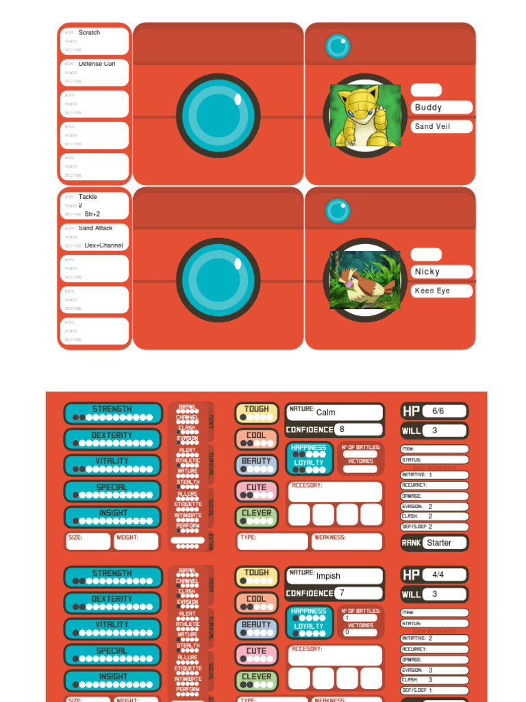 Pokémon Stats and Attributes | PDF