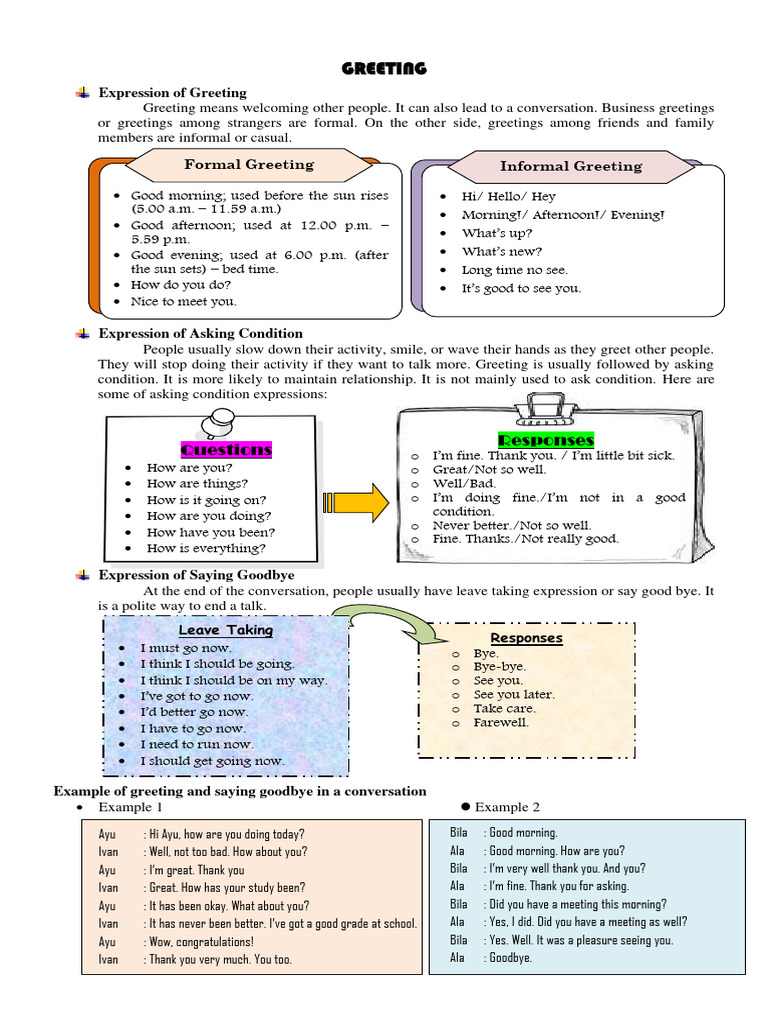 0279 1 - Appendix Greeting and Saying Goodbye | PDF